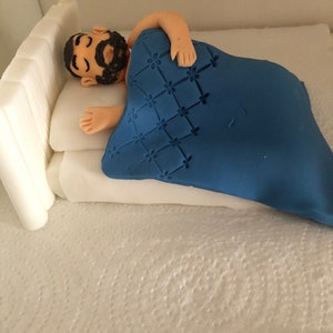 Lazy Man in Bed Sleep Personalised Birthday Cake Topper - Etsy UK
