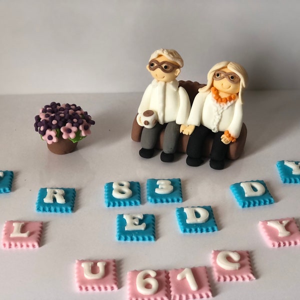 Older Couple Cake Topper - Etsy UK
