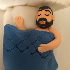 Lazy Man in Bed Sleep Personalised Birthday Cake Topper - Etsy UK