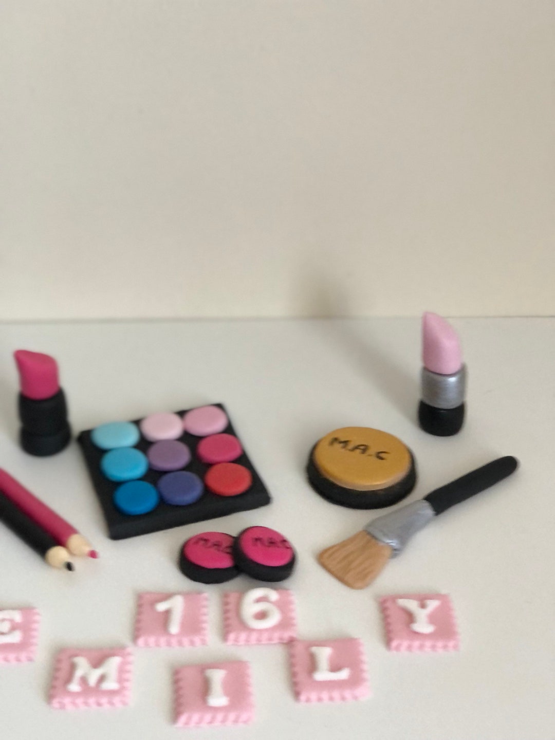 Maquillaje, niñas, comestible, cake topper, cupcakes, cumpleaños ...