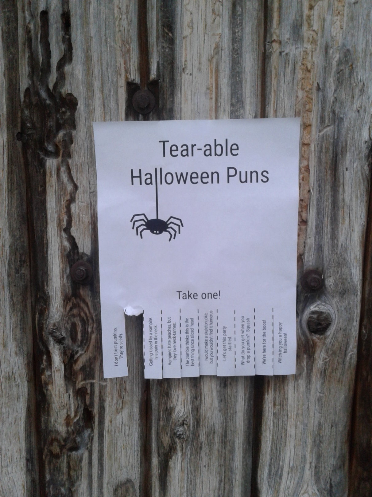 Halloween Digital Printable Tearable Pun - Etsy