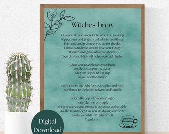 Kitchen Witch Poem Printable - Etsy