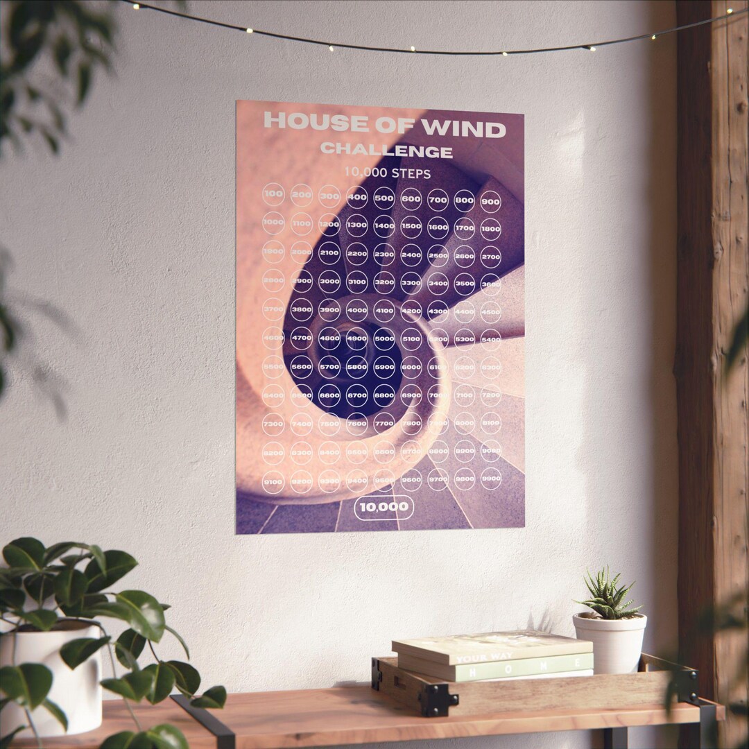 House of Wind 10,000 Step Challenge Matte Vertical Posters | Nesta ...