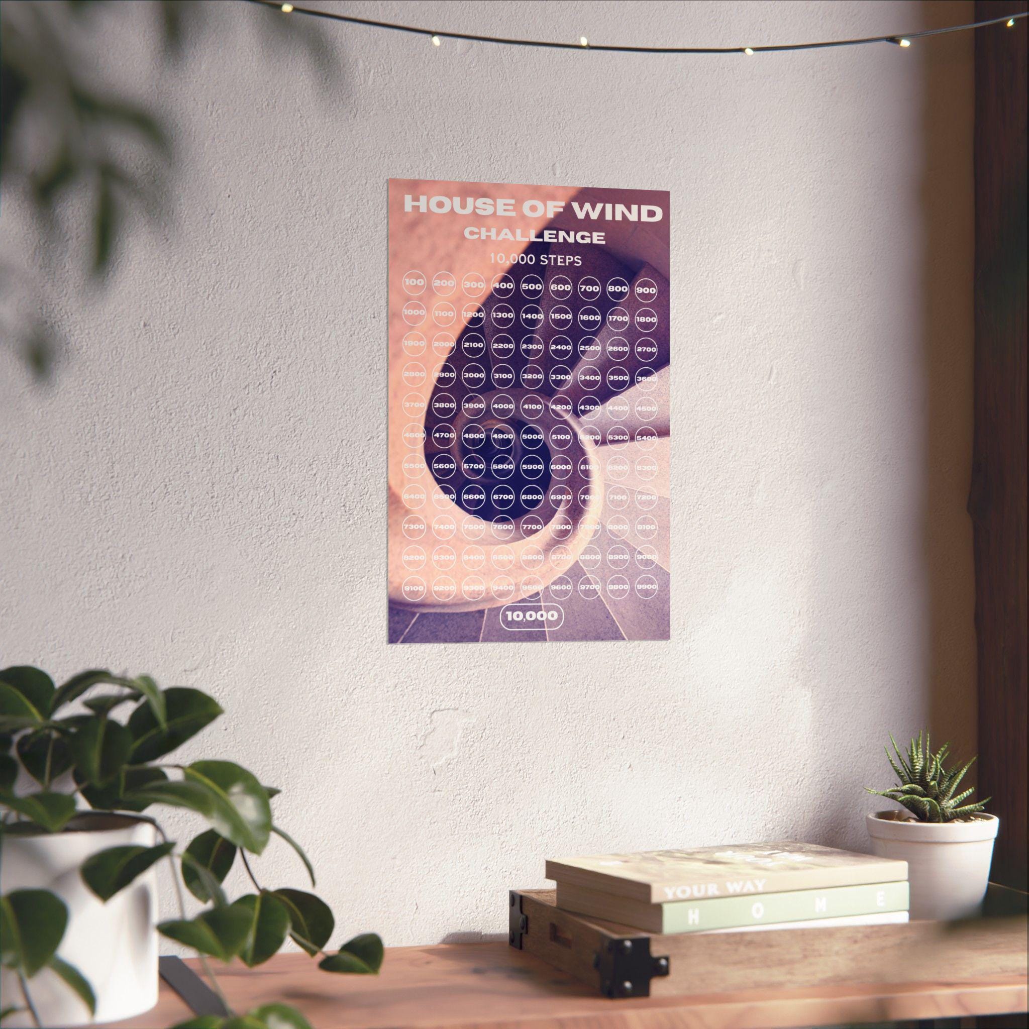 House of Wind 10,000 Step Challenge Matte Vertical Posters | Nesta ...
