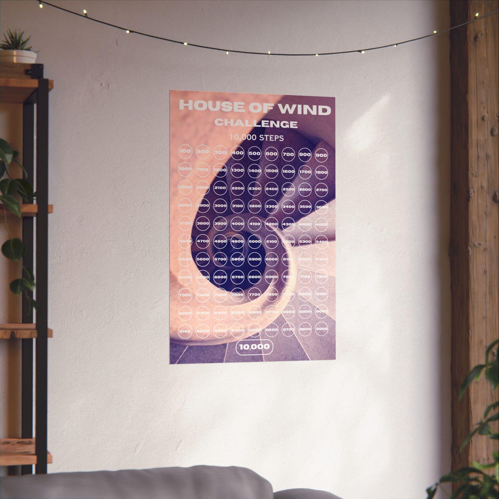 House of Wind 10,000 Step Challenge Matte Vertical Posters | Nesta ...