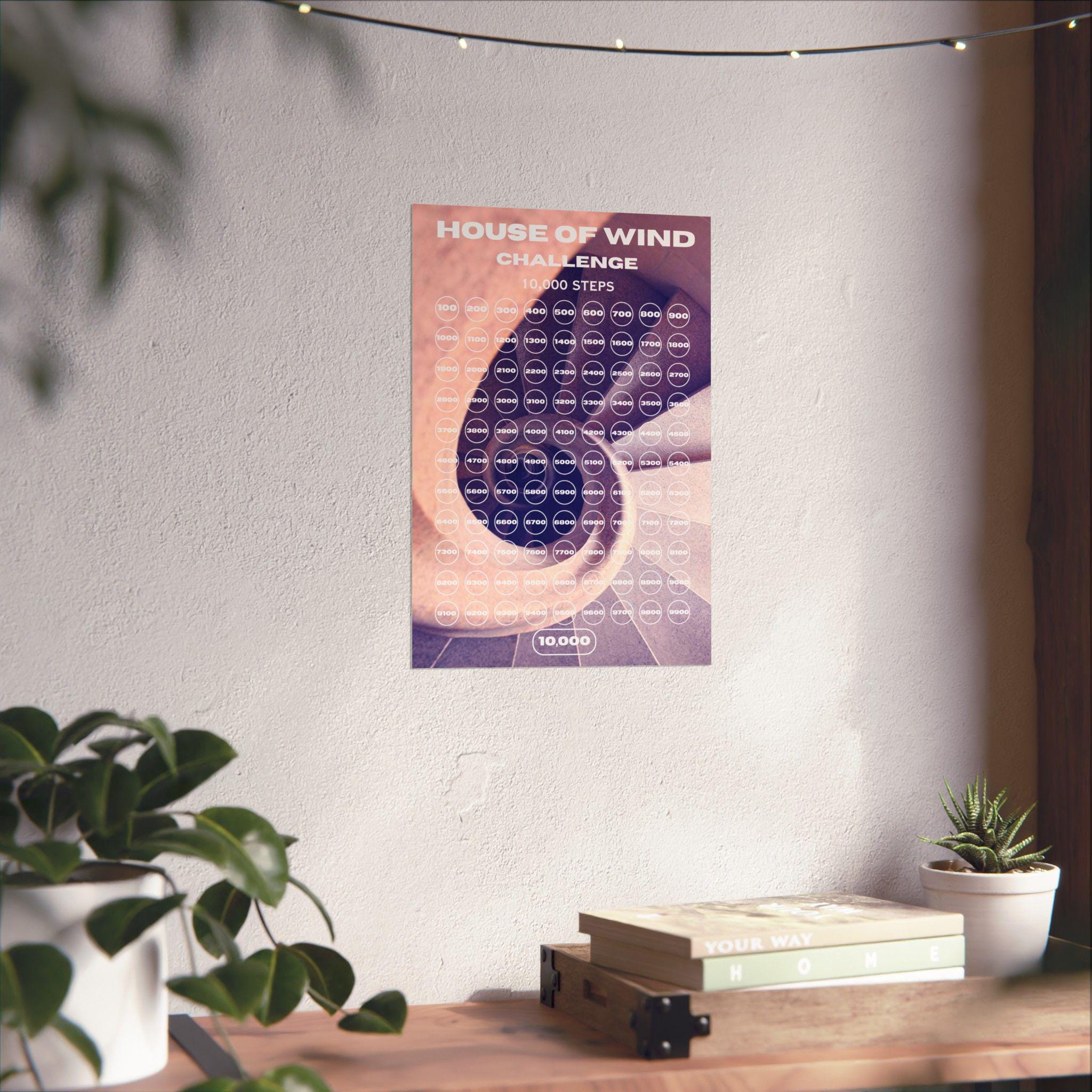 House of Wind 10,000 Step Challenge Matte Vertical Posters | Nesta ...
