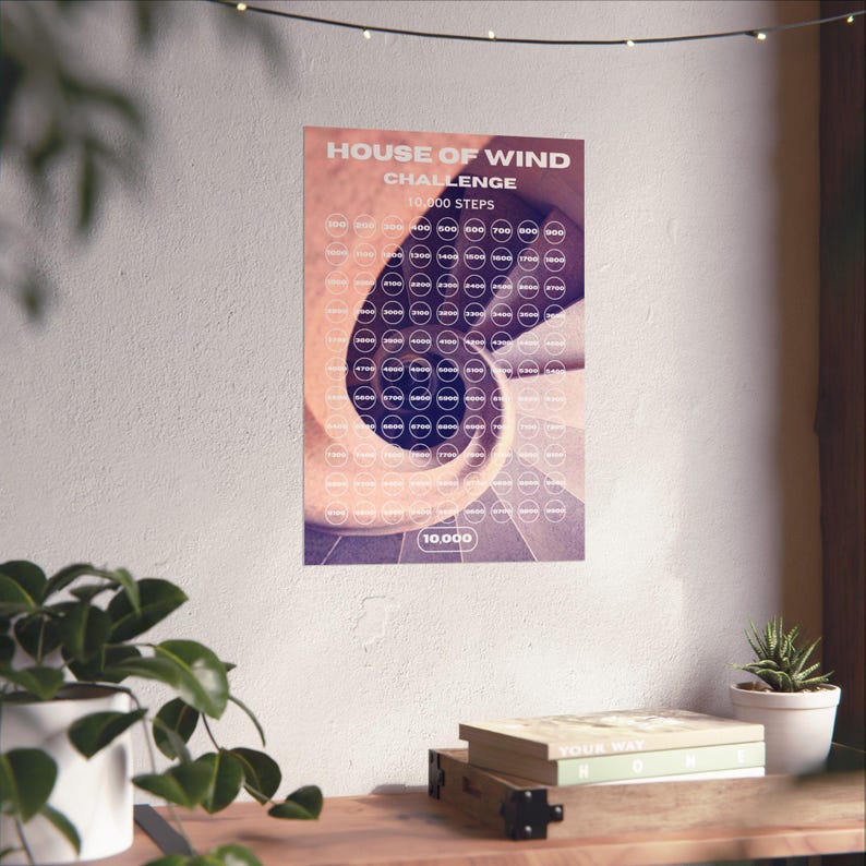 House of Wind 10,000 Step Challenge Matte Vertical Posters | Nesta ...
