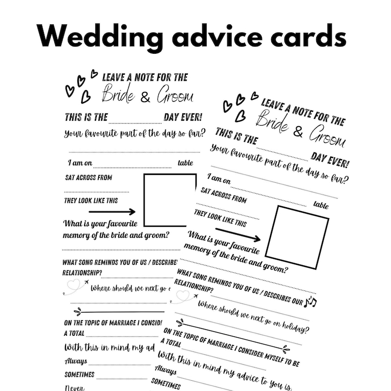 Marriage Advice Card - Etsy