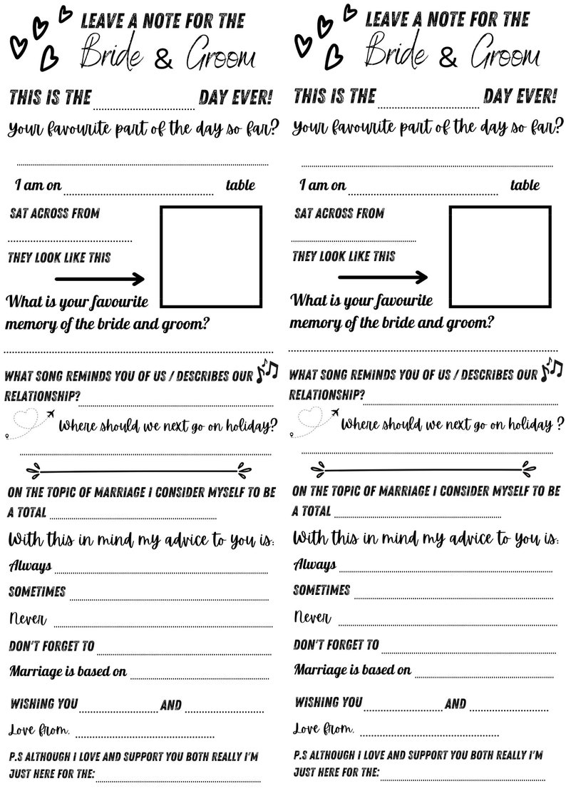 Wedding Advice Cards, Marriage Advice Cards, Digital Download, Advice ...