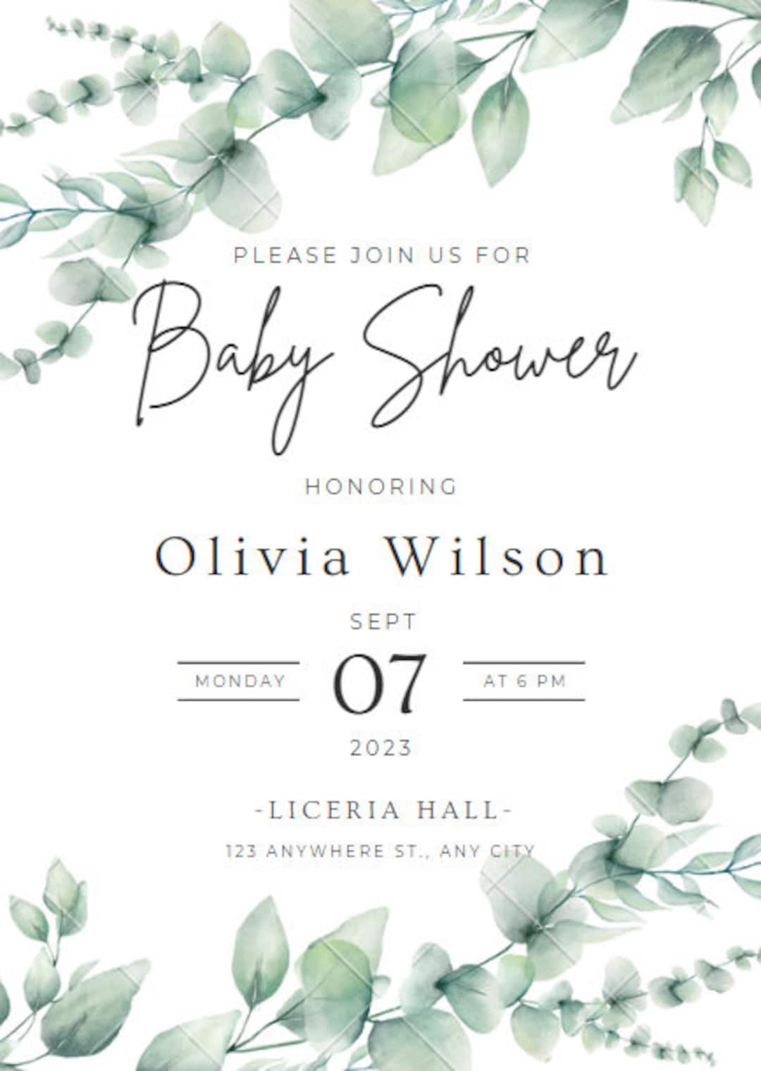 Baby Shower Template - Etsy