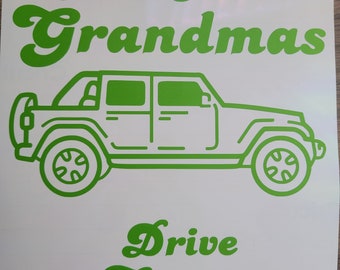 Jeep Grandma Decal - Etsy