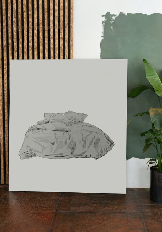 Messy Bed Drawing