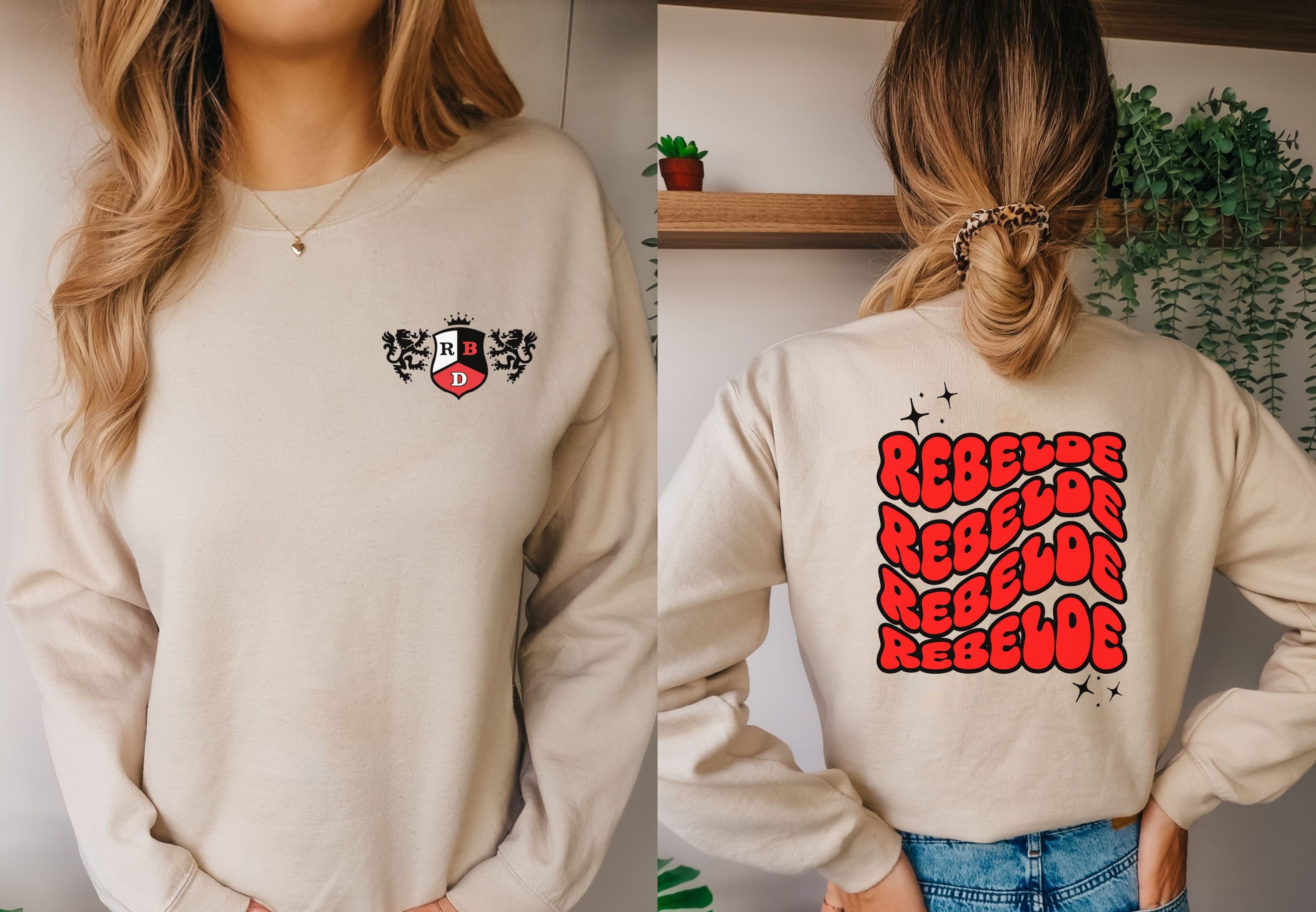 Rbd Crewneck | Rebelde Front and Back | Rebelde Sueter | RBD Tour 2023 ...