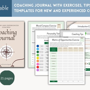 Life Coaching Journal With Tools, Exercises, Tips and Templates Great ...