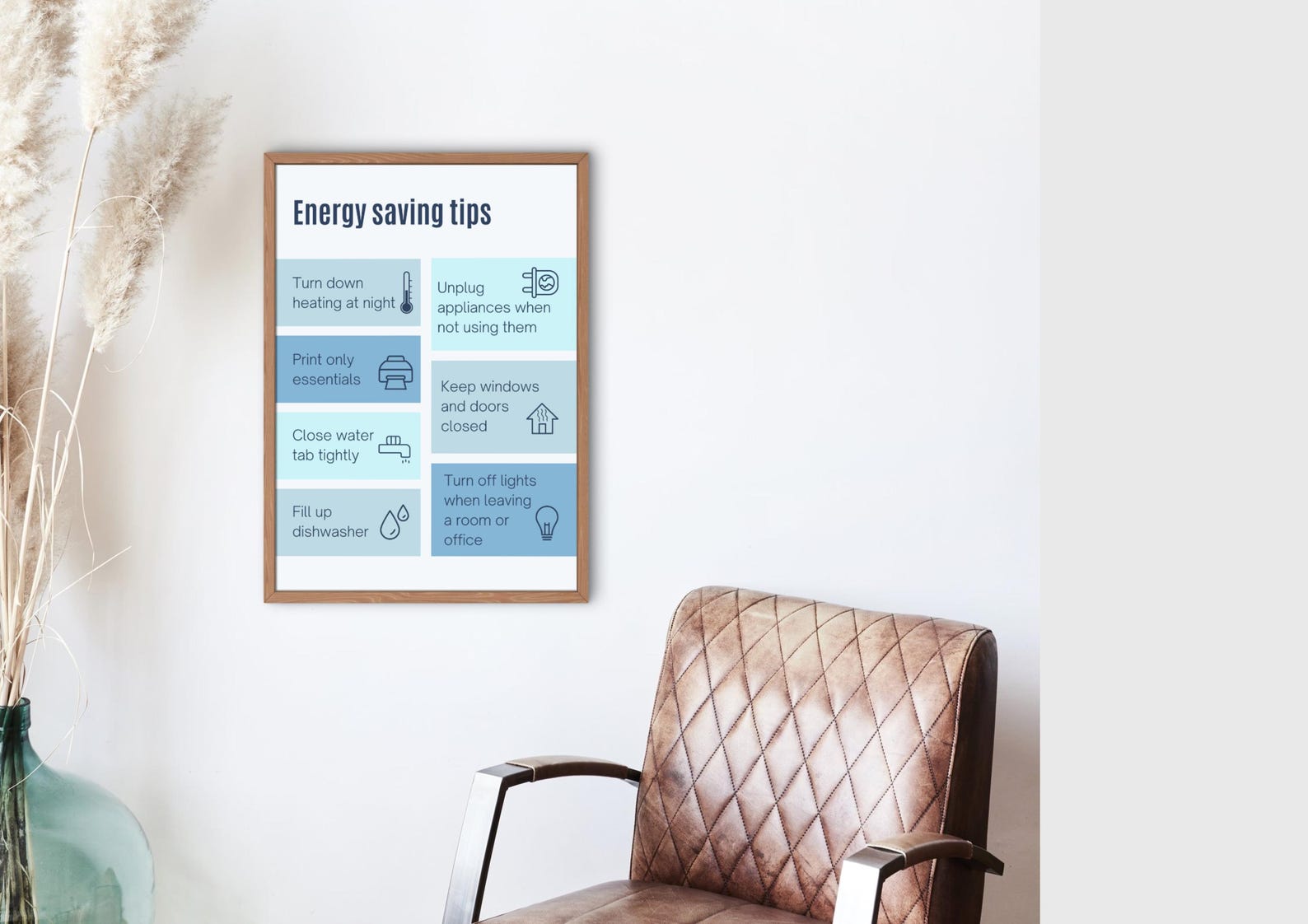 Energy Saving Tips Printable Set of 4 Posters - Energy Consumption ...