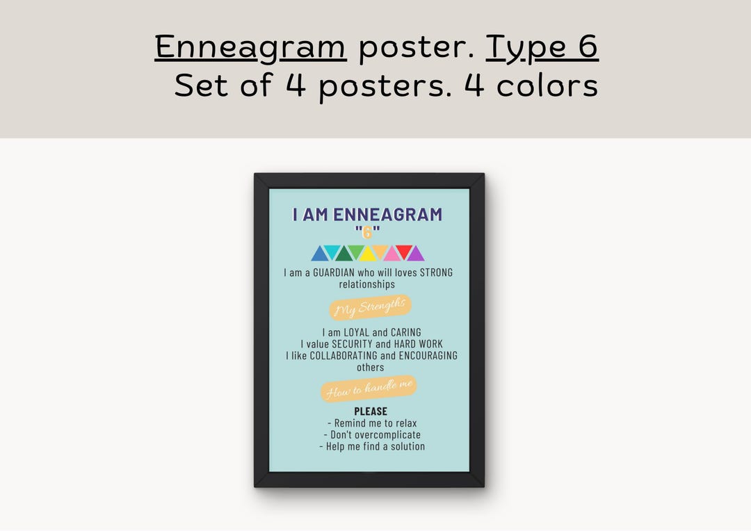 Enneagram Type 6 Six Ennea Type Strengths and How to Handle Digital Set ...