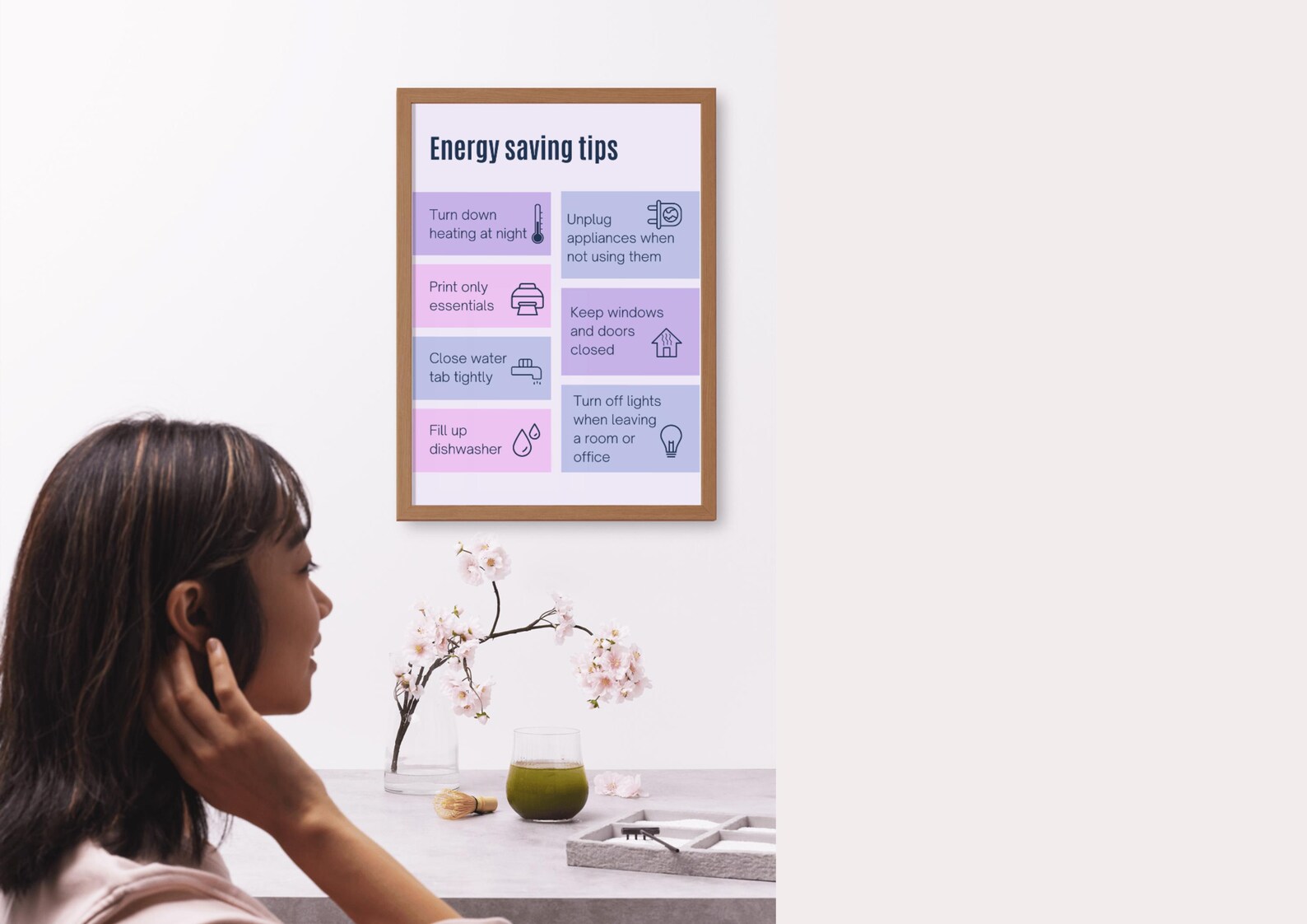 Energy Saving Tips Printable Set of 4 Posters - Energy Consumption ...