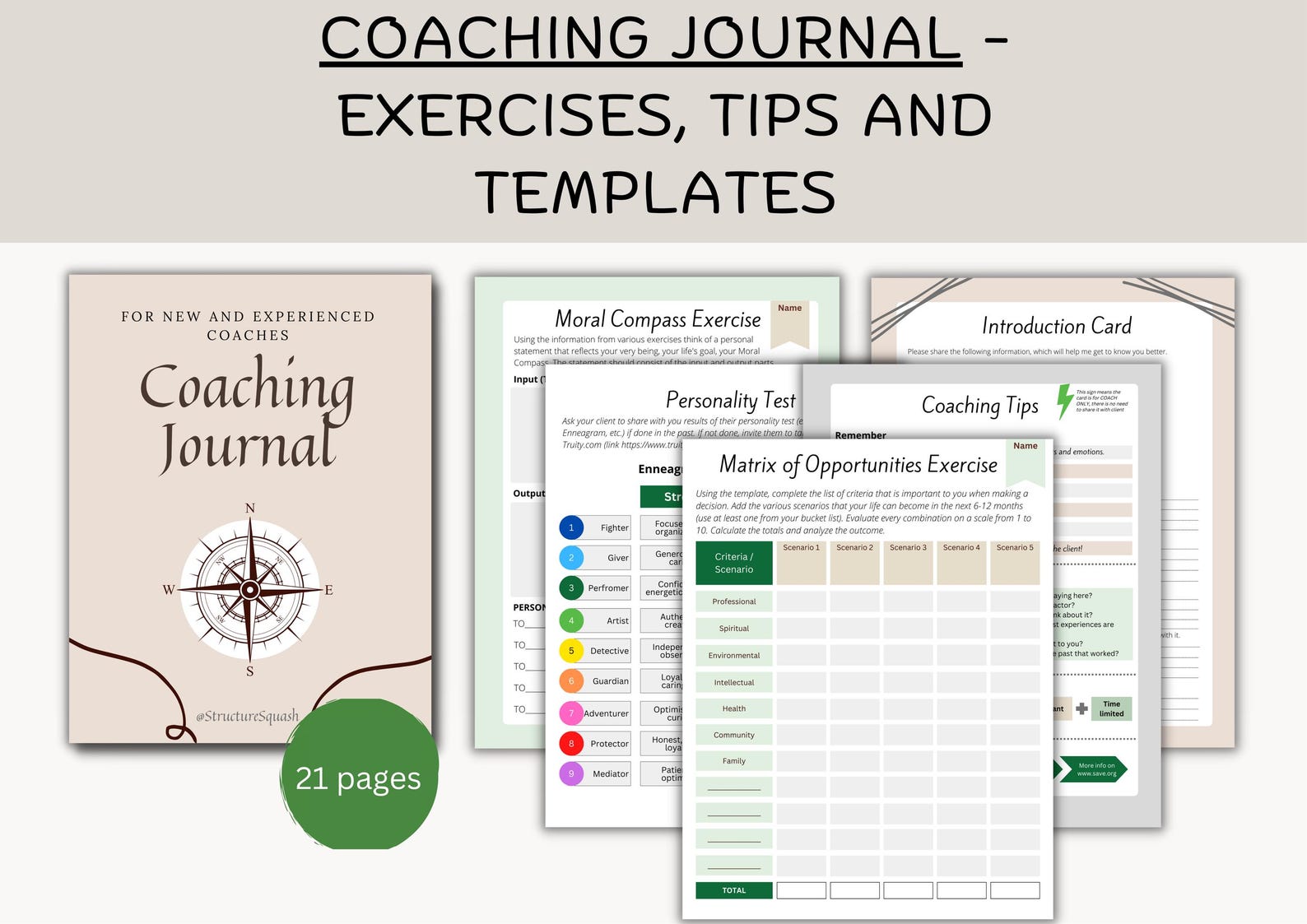 Life Coaching Practical Workbook - Personal Growth Exercises - Goal ...