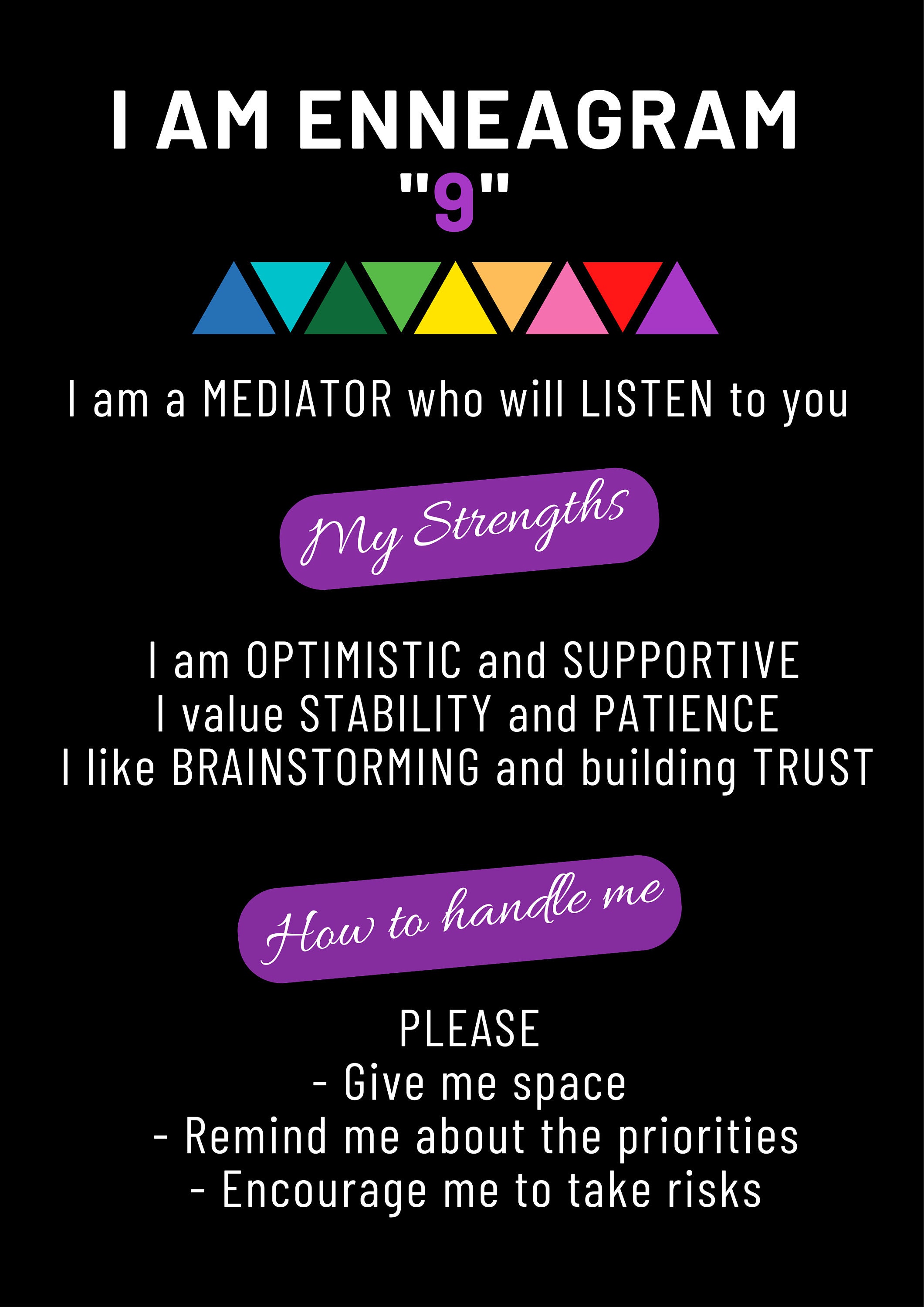 Enneagram Type 9 Nine Ennea Type Strengths and How to - Etsy