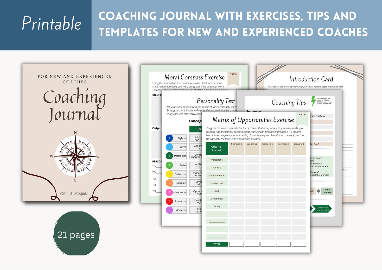 Life Coaching Journal With Tools, Exercises, Tips and Templates Great ...