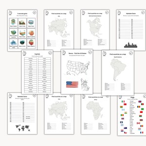 World Geography Games: Kids Learning Activities, USA Map (PDF Download ...