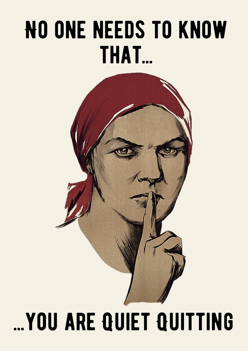 Quiet Quitting Movement Mental Health Priority Printable Set of 3 Home ...