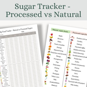 Sugar Free Diet Foods Processed and Natural Sugar Food Tacker Sugar ...