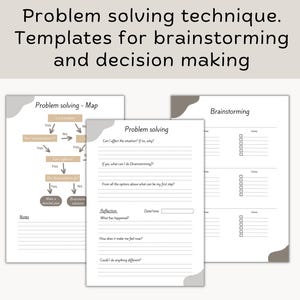 Problem Solving Tool Decision Making Brainstorming Templates Decision ...