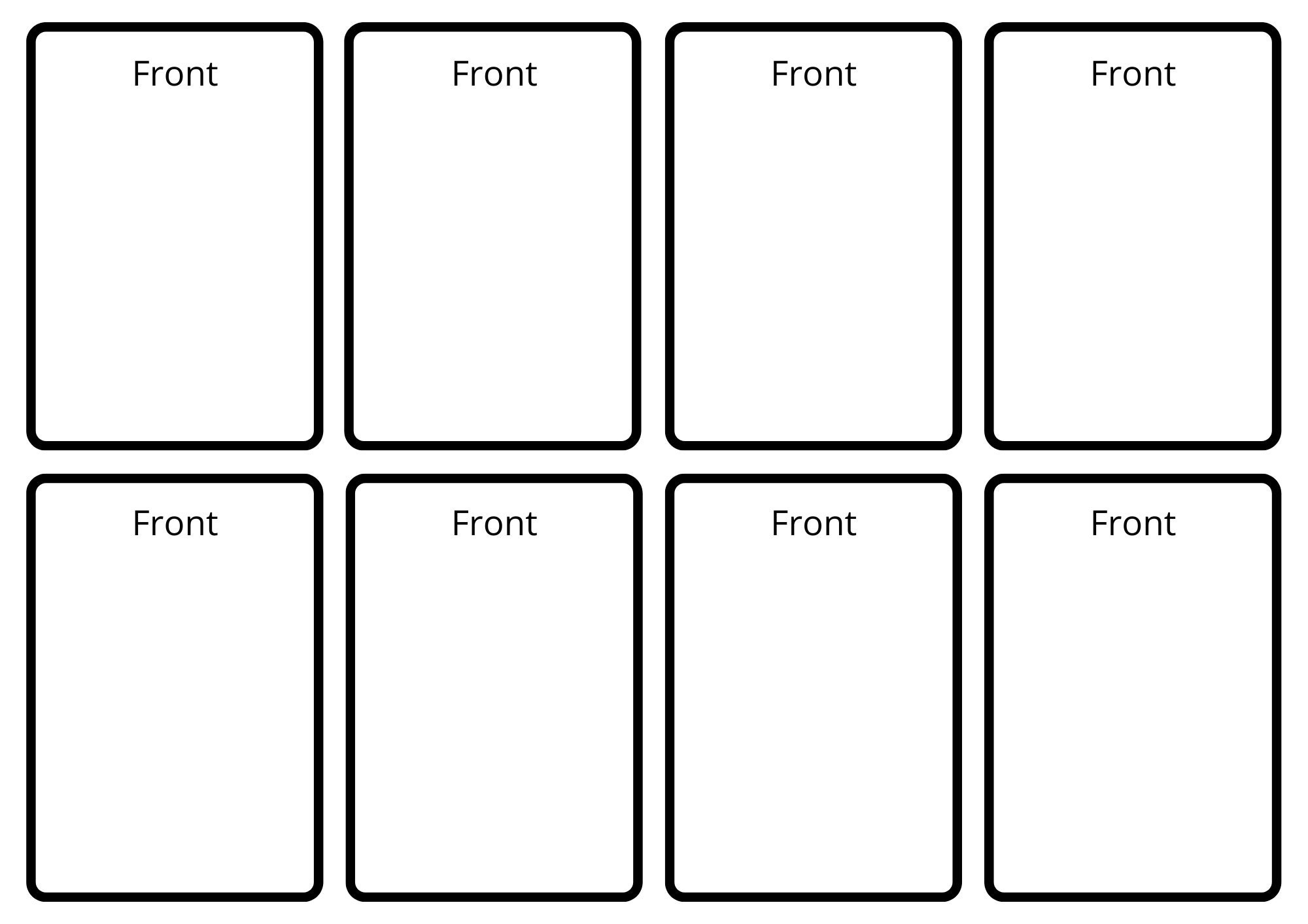 Blank Flashcards Template Empty Flash Card Printable Flash Cards ...