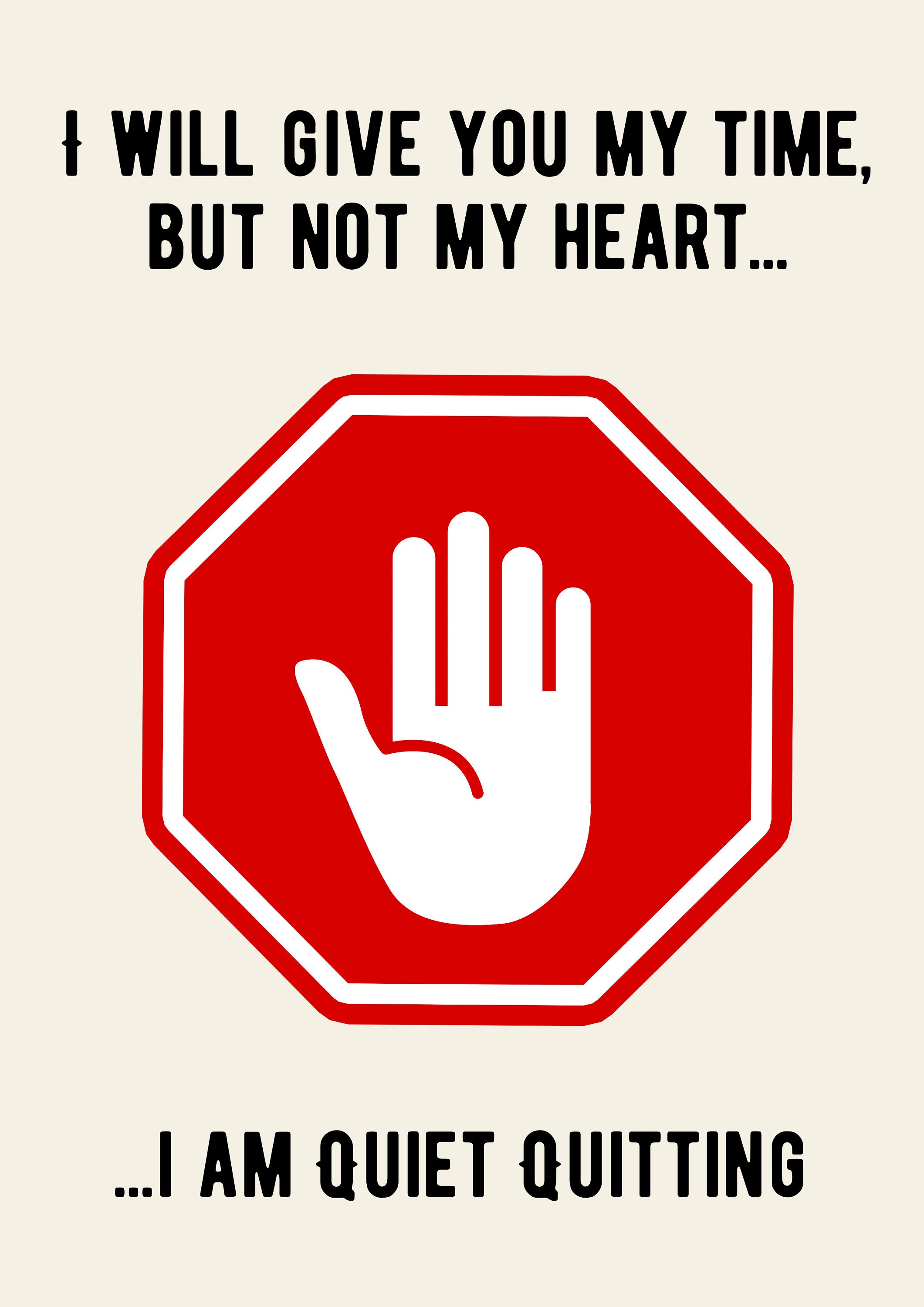 Quiet Quitting Movement Mental Health Priority Printable Set of 3 Home ...