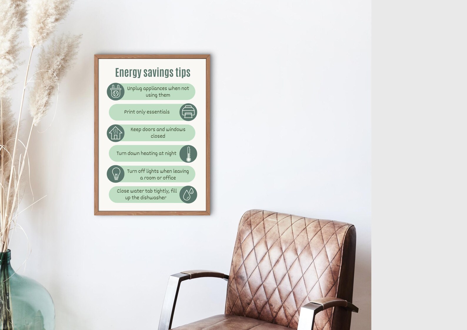 Energy Saving Tips Printable Set of 4 Posters - Energy Consumption ...