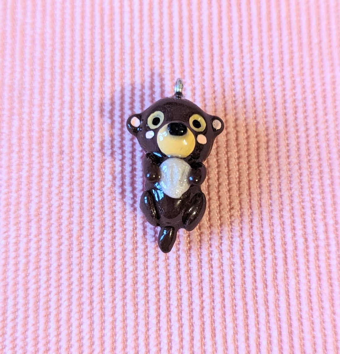 Otter Figurine in Fimo and Resin, for Key Ring, Telephone Decoration ...