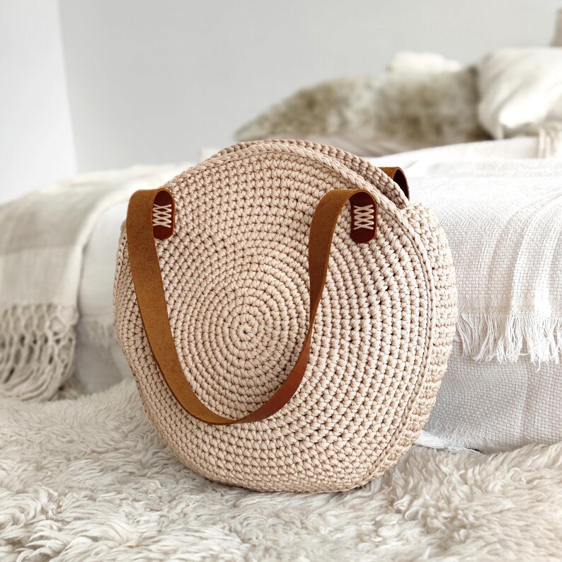 CROCHET PATTERN, DIY Crochet Round Bag Pattern - Perfect for Summer ...