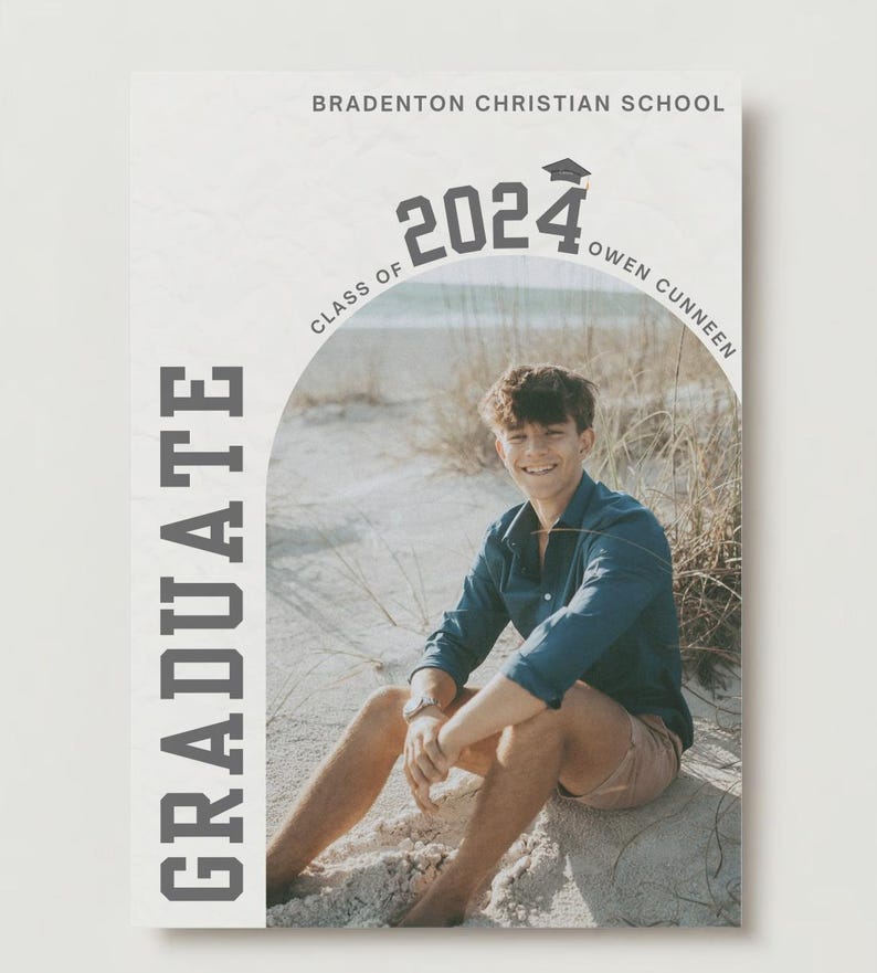 Modern Sporty Graduation Invitation - Etsy