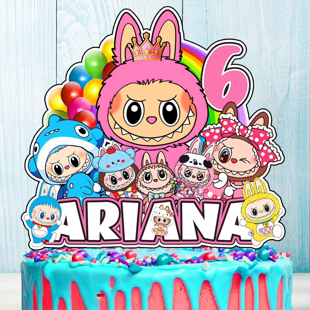 Personalized Labubu Cake Topper – Gaming Party Decoration - Etsy