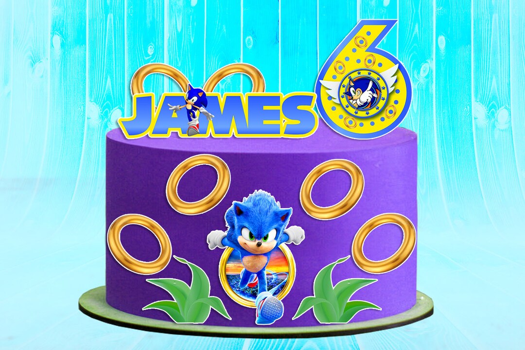 Set of 11 Sonic Edible Cake Toppers - Precut on Wafer Paper, Sugar ...