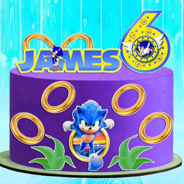 Sonic Cake Topper - Etsy