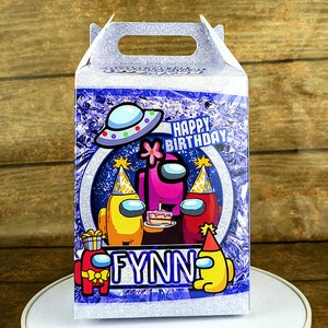 Among Us Themed Gable Box: Personalized Meal Box for Burger & Fries ...