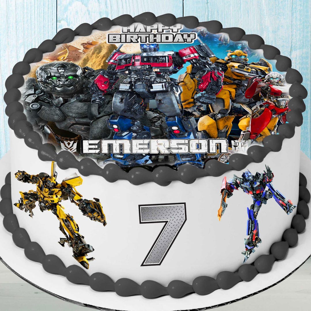 Transformers Cake Toppers – Set of 4 Precut Edible Wafer, Sugar Sheet ...