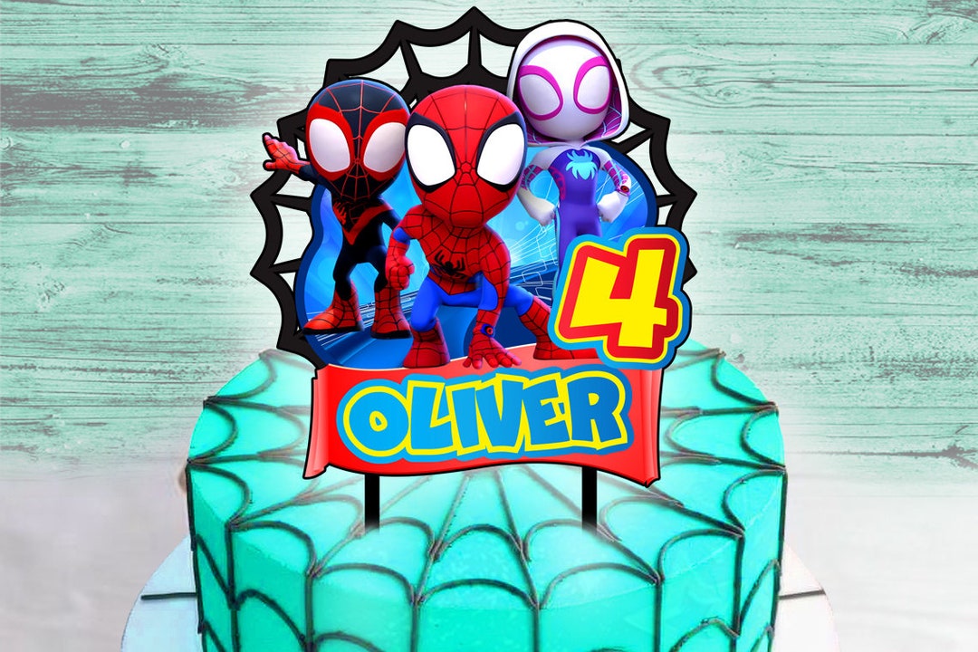 Spidey Birthday Plastic Cake Topper Spidey Theme Party - Etsy