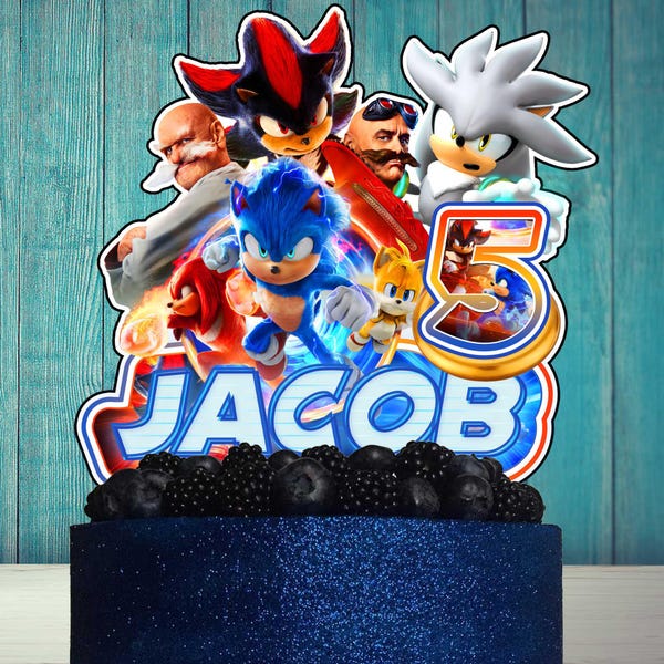 Sonic Cake Topper - Etsy