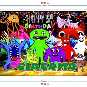 Garten of Banban Birthday Themed Edible Cake Topper - Rectangular ...