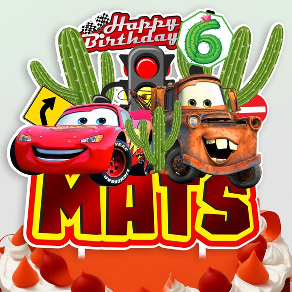 Pixars Cars Cake Topper - Etsy