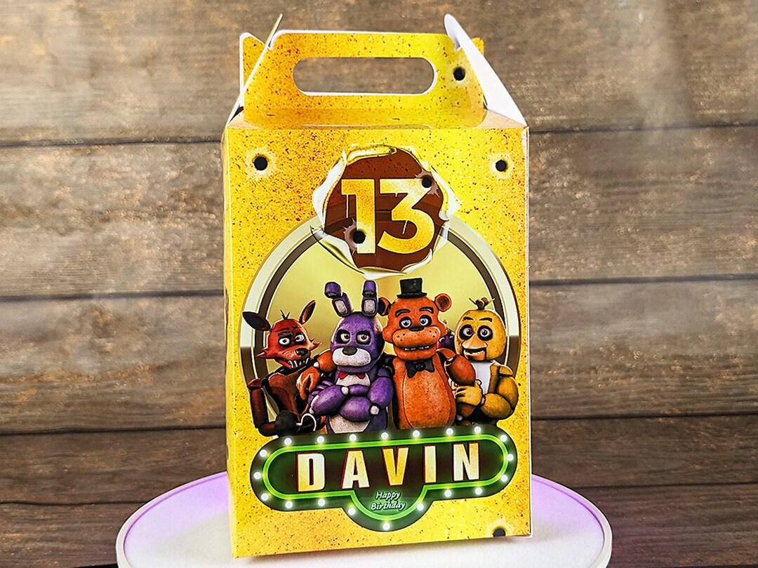 Five Nights at Freddy's Themed Bivalve Box: Personalized Box for Candy ...