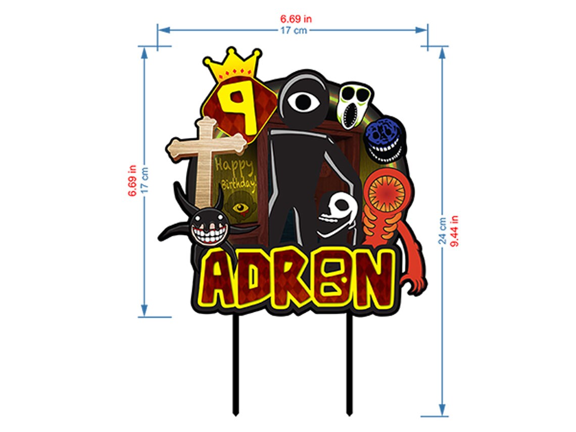 Personalized DOORS Roblox Cake Topper – Custom Name & Age Party ...