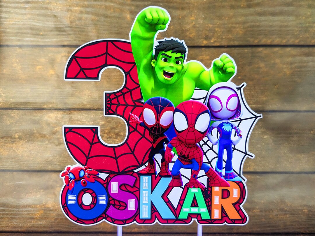 Personalised 3D Printed Spidey Cake Topper - Ideal for Spidey-themed ...