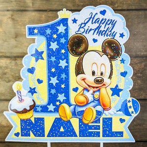 Personalized Mickey Mouse Cake Topper – Custom Birthday Party ...