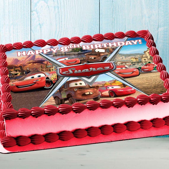 Disney Cars Lightning Mcqueen Cake