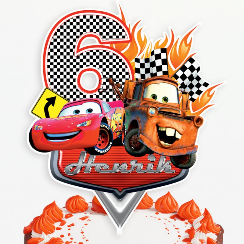 Cars Pixar Cake Topper - Etsy