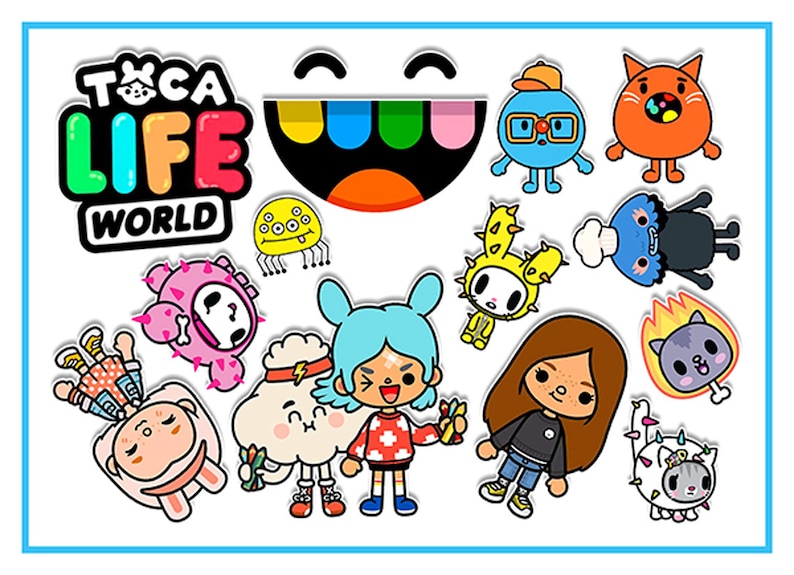 Toca Life Cake Toppers – Set of 13 Precut Edible Wafer, Sugar Sheet or ...